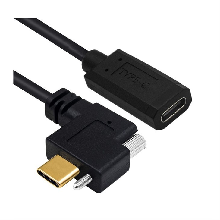 China Locking USB Type C 90 Degree Male To USB Type C Suppliers ...